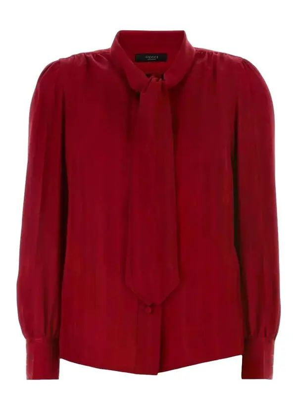 Gucci Interlocking G Jacquard Shirt - Red