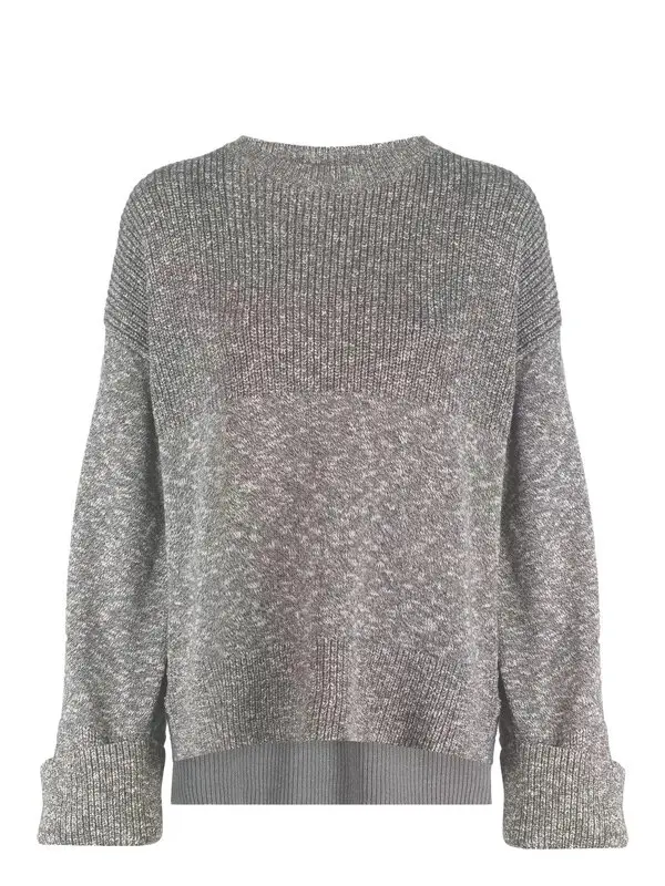 Off-White Diag-stripe Oversized Jumper - Grey