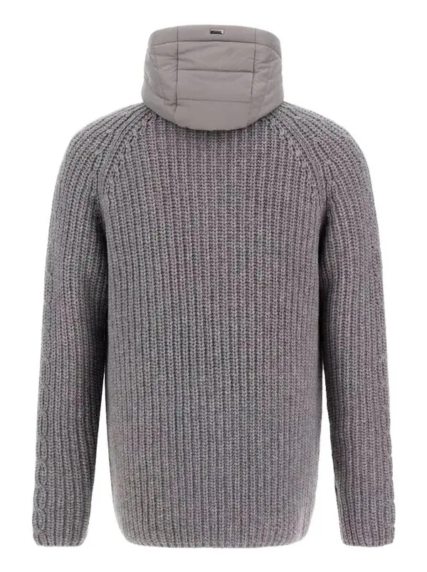 Herno Hooded Cardigan - Grey