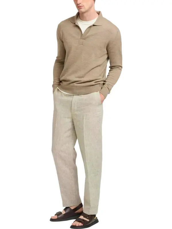 YVES SALOMON Linen Trousers - Neutrals