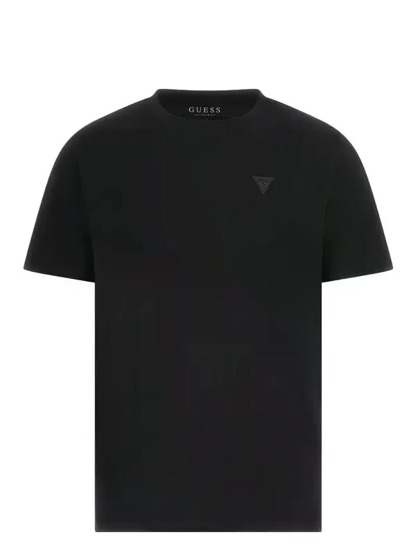 Guess Stephano Logo-patch T-shirt - Black
