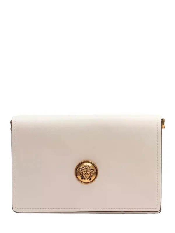 Versace Medusa Plaque Leather Mini Bag - White