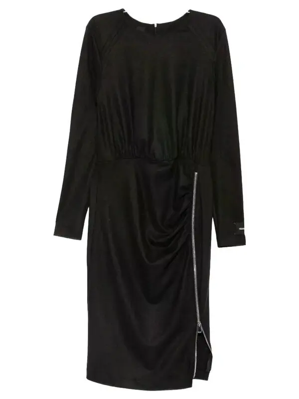 Pinko Anthurium Gathered Midi Dress - Black