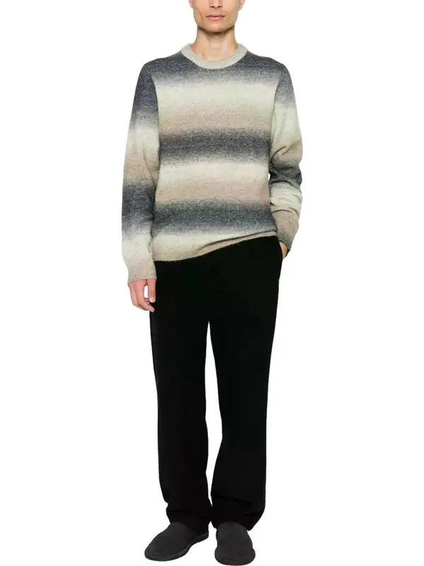 SAMSOE SAMSOE Gradient Effect Striped Sweater - Grey