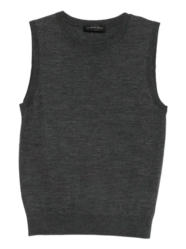 LE PETIT PULLE Crew-neck Vest - Grey