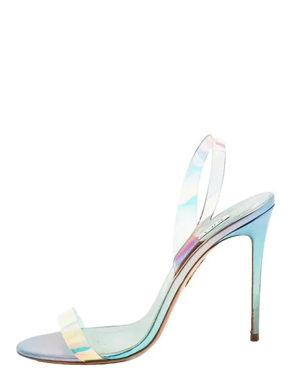 AQUAZZURA Translucent Slingback Sandals - Blue