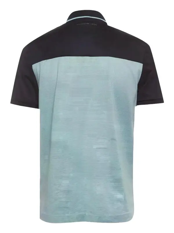 BOSS Phillipson Color-blocked Logo-print Polo Shirt - Blue