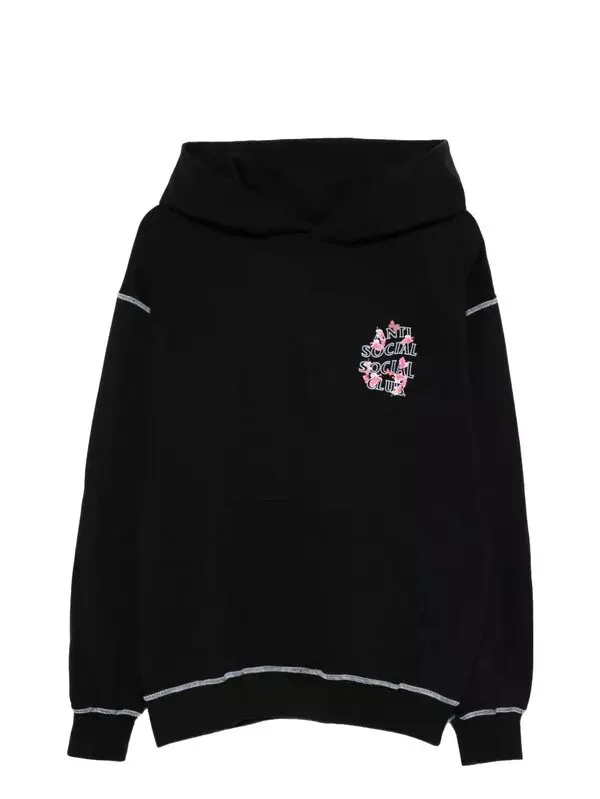 ANTI SOCIAL SOCIAL CLUB Floral Print Hoodie - Black