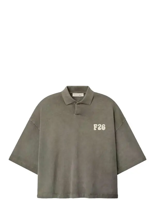 Fear Of God Cropped Polo Shirt - Grey
