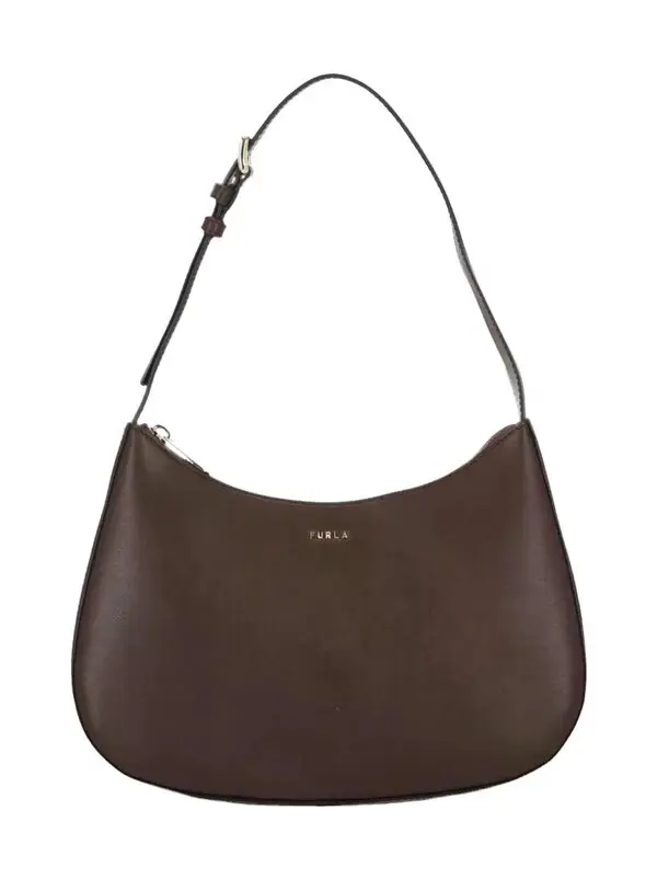 Furla Logo-lettering Leather Shoulder Bag - Brown