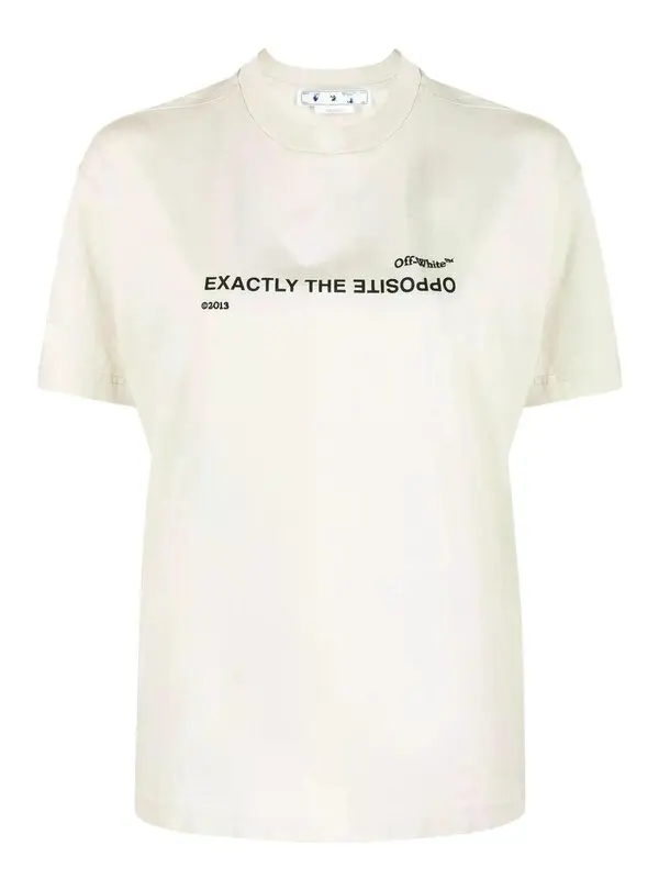 Off-White Exactly The Opposite-print T-shirt - Grey