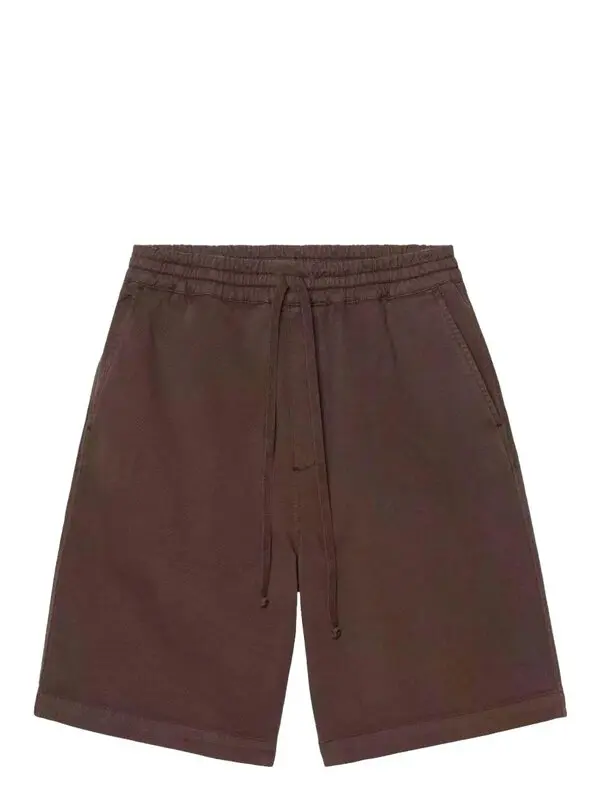 Carhartt Work In Progress Logo-patch Drawstring Shorts - Brown