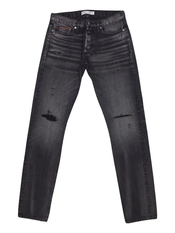 BRADFORD ROW Attis Selvage Denim Jeans - Black