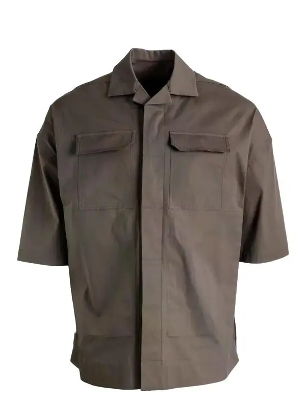 Rick Owens Short-sleeved Flap-pockets Shirt - Grey