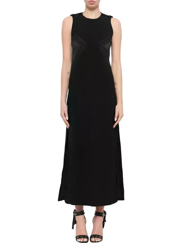 Neil Barrett Epaulette Detail Maxi Dress - Black