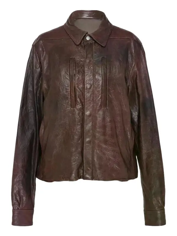 Rick Owens Alice Leather Jacket - Brown