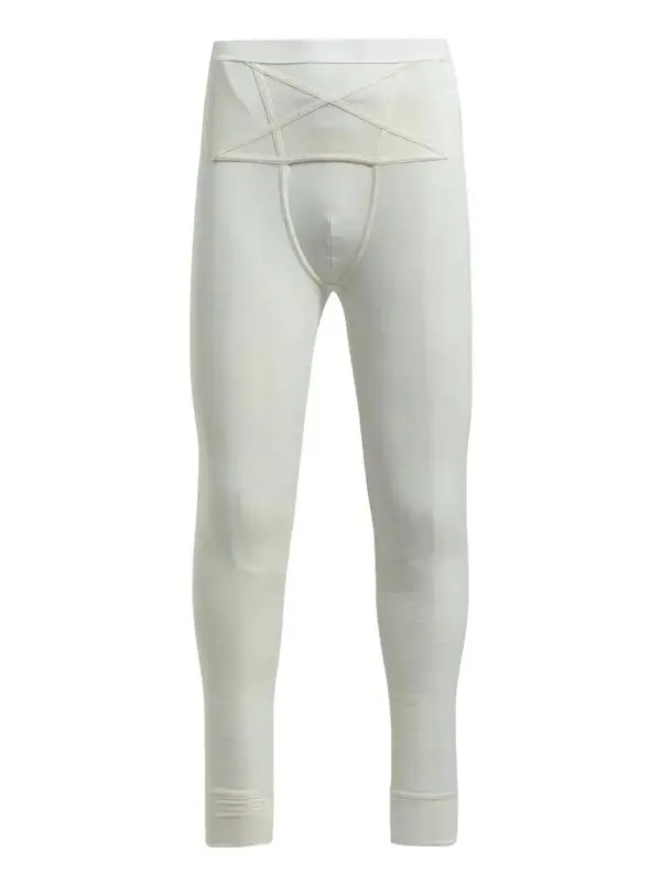 Rick Owens Pentagram-detail Thermal Leggings - Neutrals