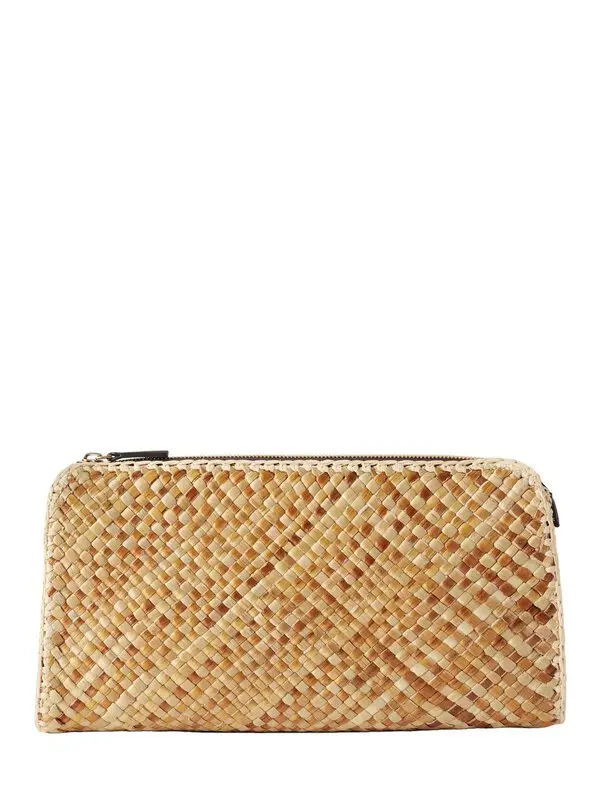 THE ROW Alla Woven Clutch - Neutrals