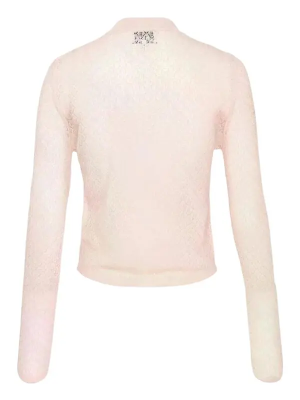 GANNI Pointelle-knit Cardigan - Pink