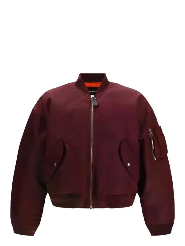 Dsquared2 80's Logo-tag Bomber Jacket - Red
