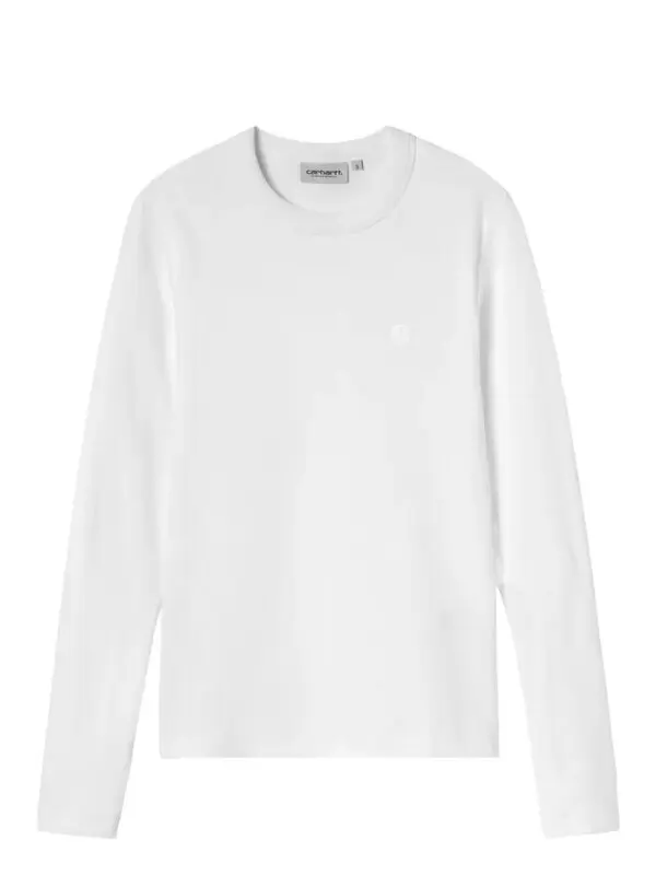 Carhartt Work In Progress Logo-embroidered Long-sleeve T-shirt - White