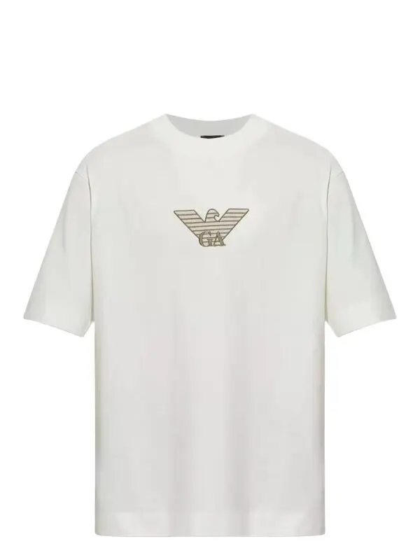 Emporio Armani Embroidered-logo T-shirt - White