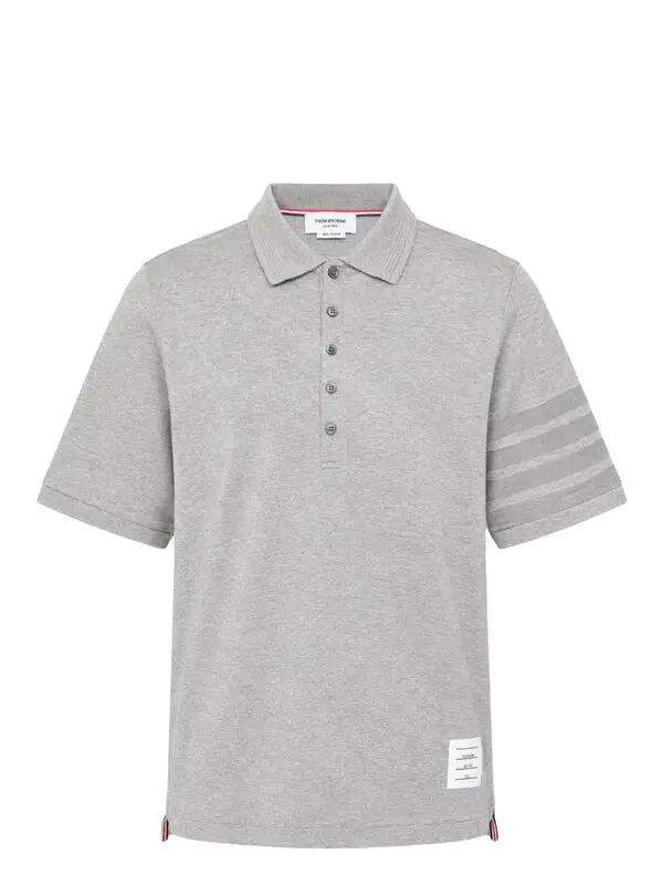 Thom Browne Jersey Ottoman 4-bar Polo - Grey