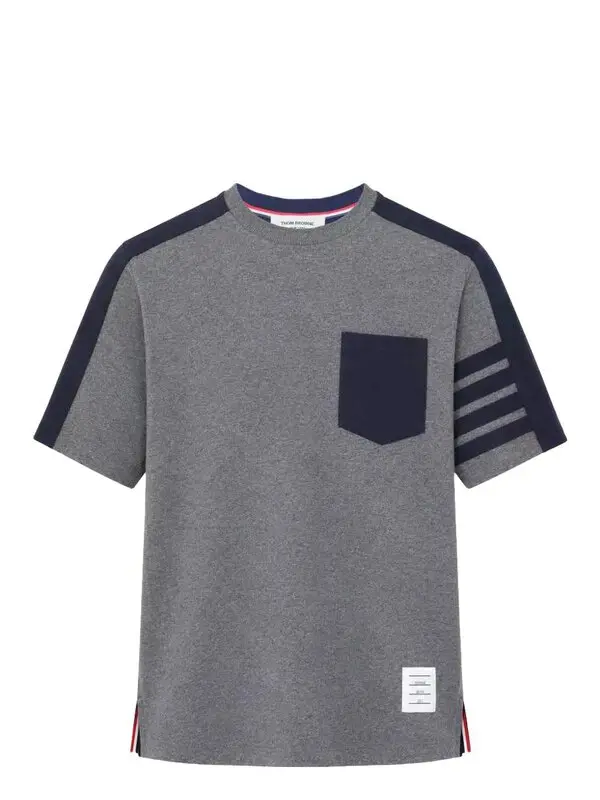 Thom Browne 4-bar Oversized T-shirt - Grey