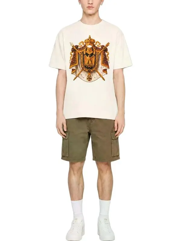 MELT Graphic-print Cotton T-shirt - Neutrals