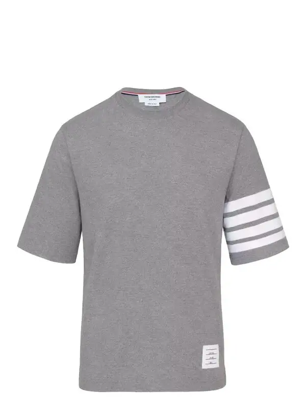 Thom Browne Jersey 4-bar Short-sleeve T-shirt - Grey