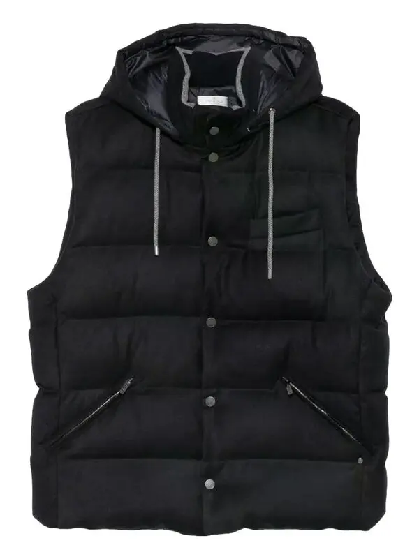 PANICALE Hooded Padded Waistcoat - Blue