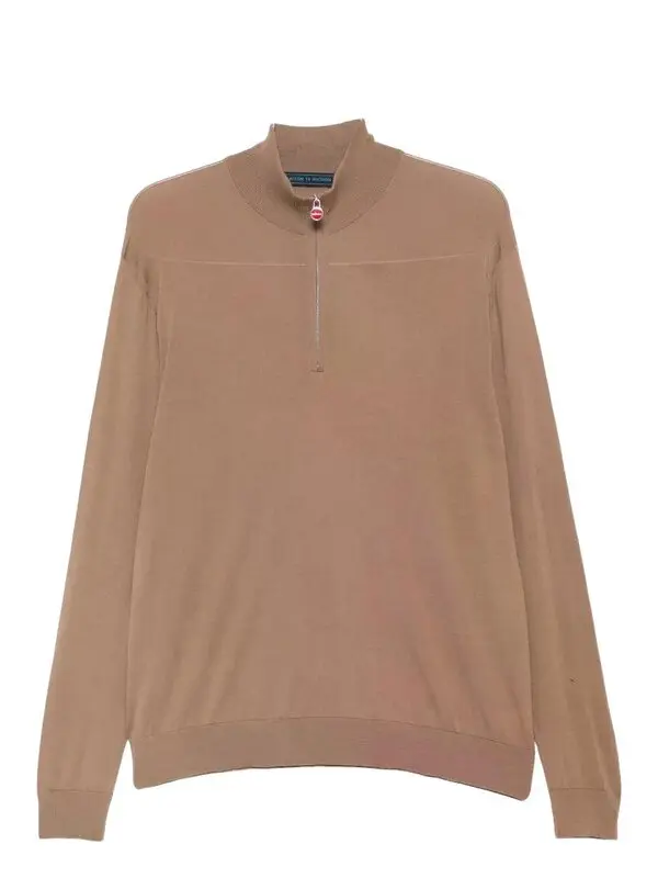 Kiton Quarter-zip Sweater - Brown