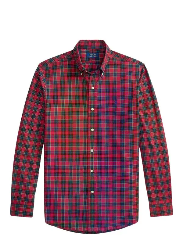 Polo Ralph Lauren Custom Fit Plaid Twill Shirt - Red