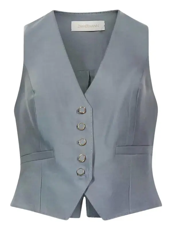 Zimmermann Valiant Button-up Waistcoat - Grey