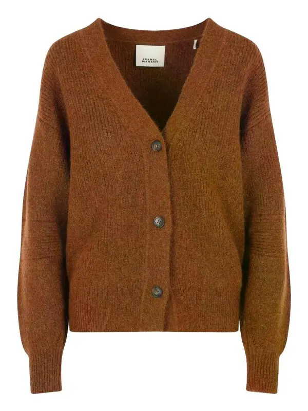 Isabel Marant Étoile V-neck Ribbed Cardigan - Brown