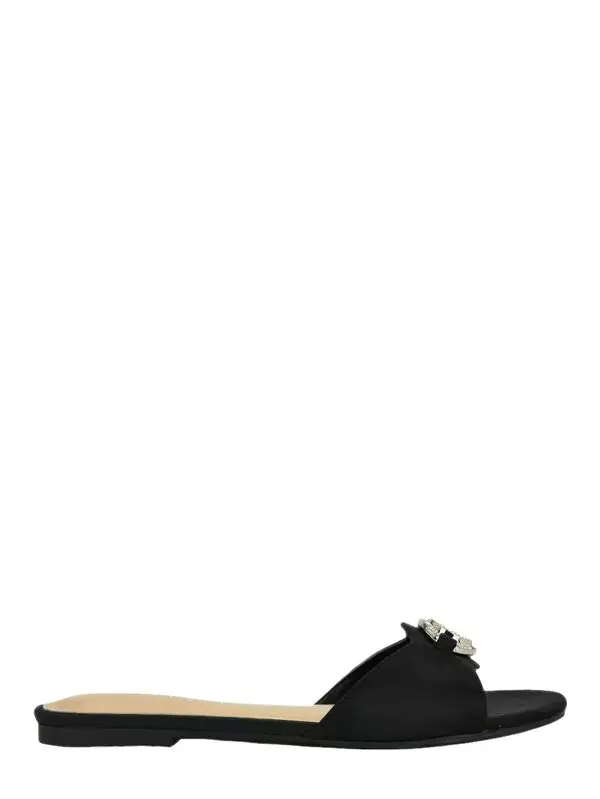 Guess Tashcy Logo-plaque Sandals - Black