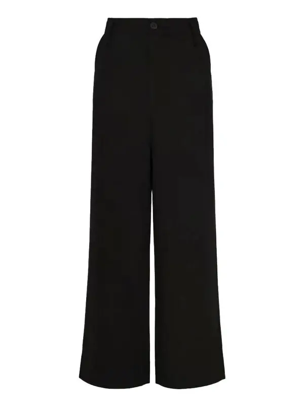Yohji Yamamoto Wide-leg Trousers - Black