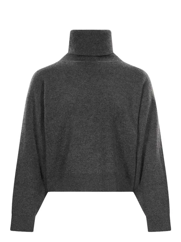 Brunello Cucinelli Ribbed Knit Roll-neck Sweater - Grey