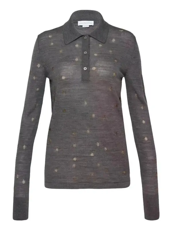 Stella McCartney Polka Dot Polo Sweater - Grey