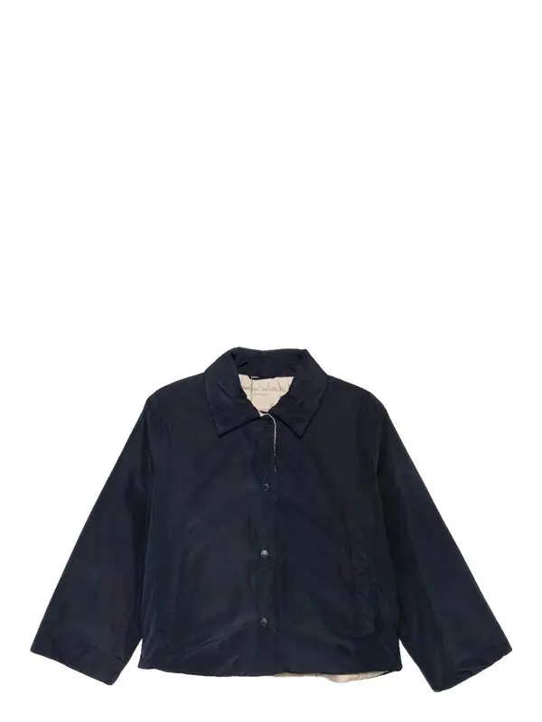 Max Mara Collared Button-up Jacket - Blue
