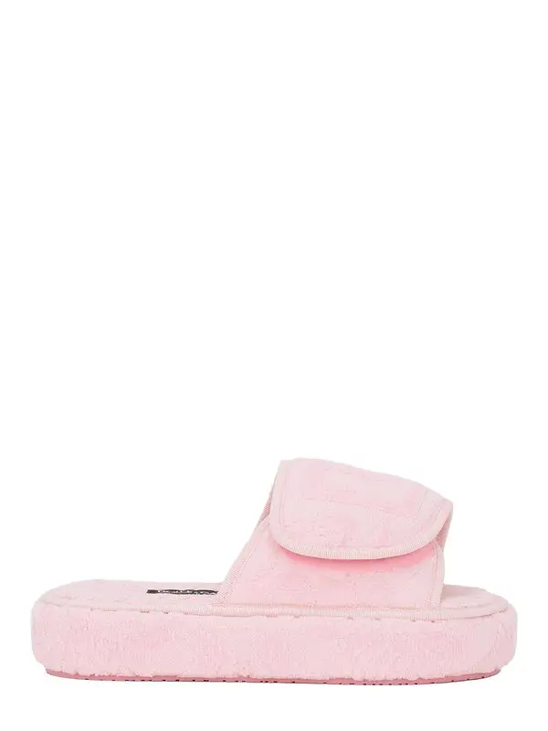 Dolce & Gabbana Terry Cotton Plateau Slippes Platform Slip-ons - Multicolor