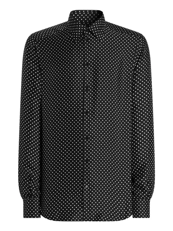 Dolce & Gabbana Polka Dot-print Silk Twill Martini Shirt Shirts - Multicolor