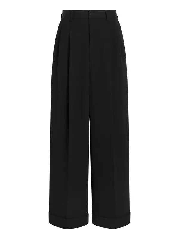 Dolce & Gabbana Wool Gabardine Trousers Pants And Shorts Wool - Black