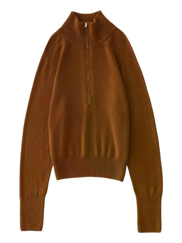 Studio Nicholson Maren Half-zip Sweater - Brown