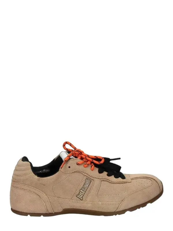 Just Cavalli Logo Plaque Panelled Sneakers - Neutrals