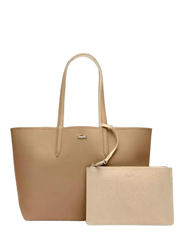 Lacoste Anna Logo-plaque Pouch-detail Tote Bag - Neutrals