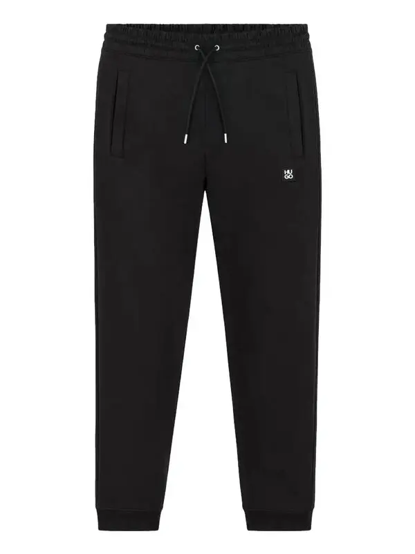 Hugo Logo-patch Drawstring Track Pants - Black