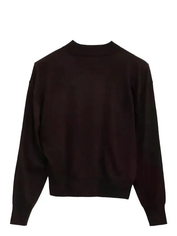 THE FRANKIE SHOP Knitted Mock Neck Sweater - Brown