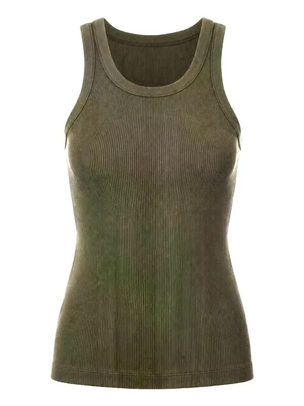 Vince Ribbed-knit Tank Top - Green