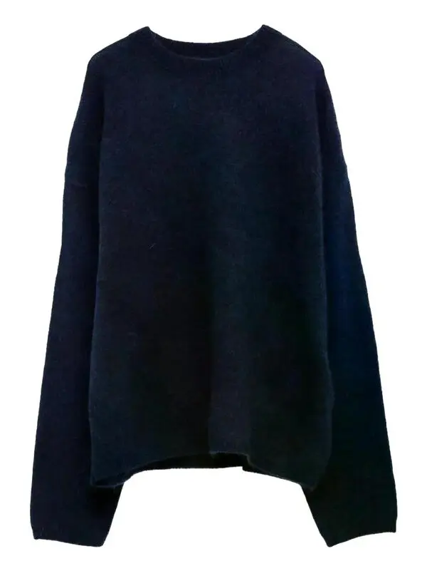 THE FRANKIE SHOP Brushed-knit Crew Neck Sweater - Blue